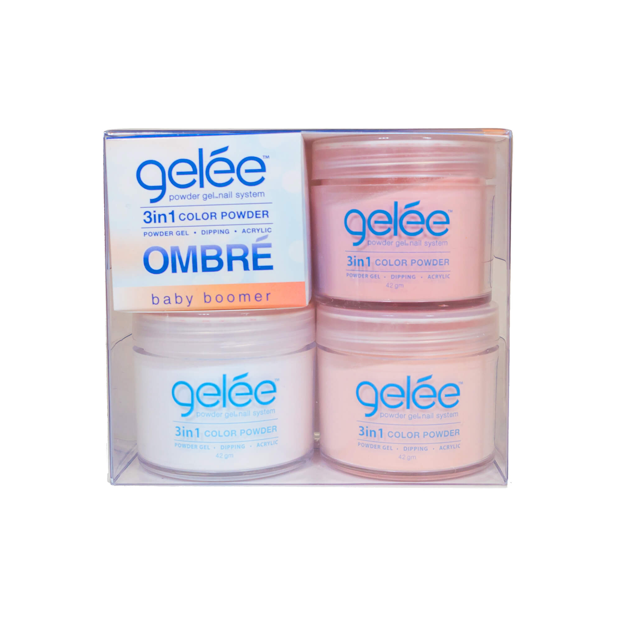 Gelée 3in1 Powder Gel - Baby Boomer Ombre Kit - Lechat Nails Middle East