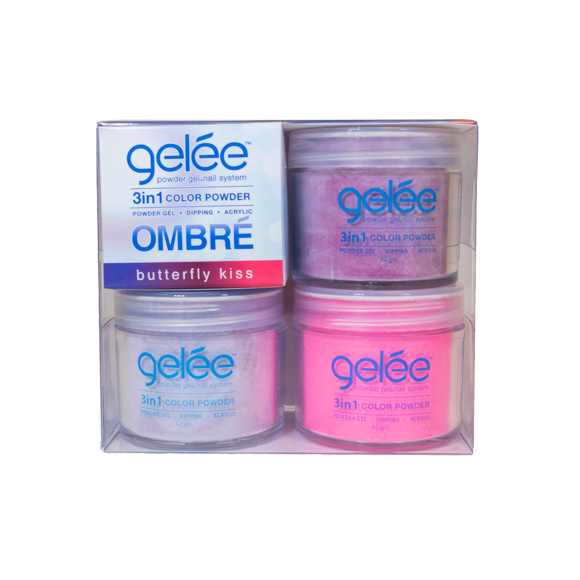 Gelée 3in1 Powder Gel - Butterfly Kiss Ombre Kit - Lechat Nails Middle East